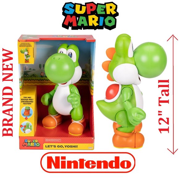 Nintendo | Toys | Nintendo Super Mario Lets Go Yoshi 2 Tall Interactive ...